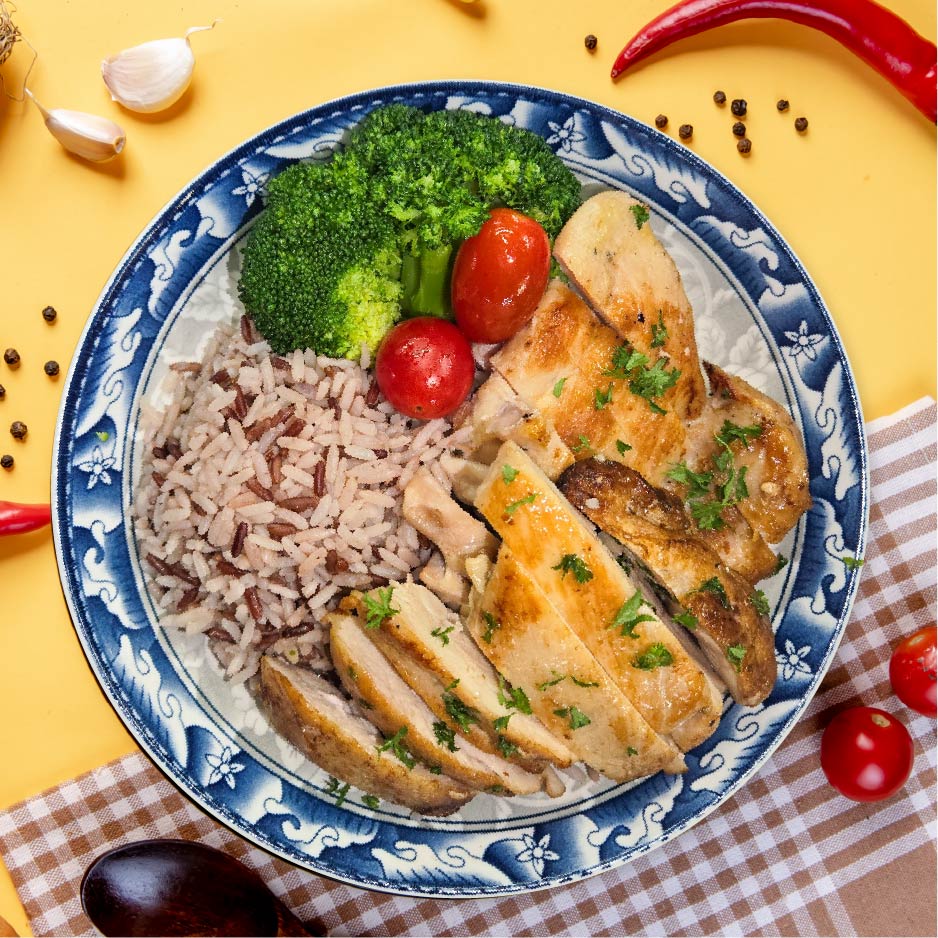 L3. Grilled Hormone-Free Chicken w/ Mix Grains 烤無激素雞扒配雜穀飯 (Delivery 1 ...